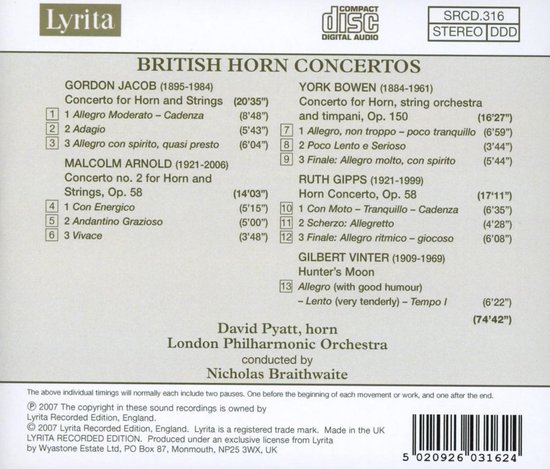 Daniel Pyatt, London Philharmonic Orchestra, Nicholas Braithwaite ...