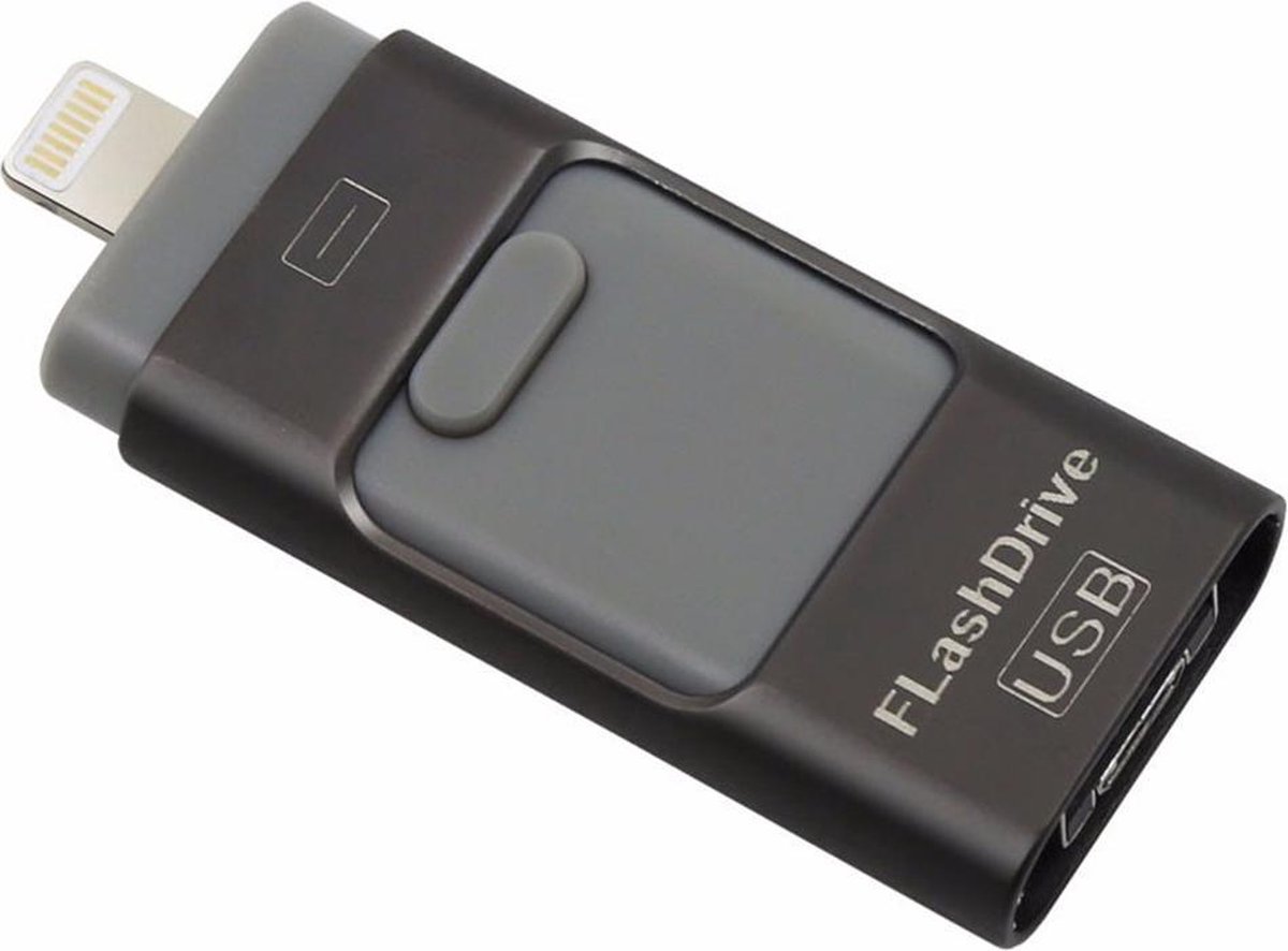 USB Stick 4 in 1 Flashdrive – 256 GB - Transfer en Opslag - Zwart | bol