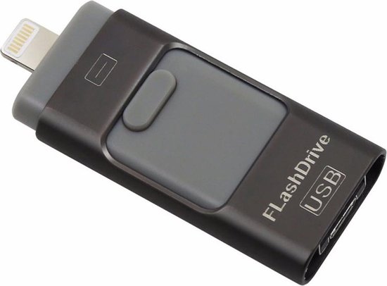 USB Stick 4 in 1 Flashdrive – 256 GB - Transfer en Opslag - Zwart | bol