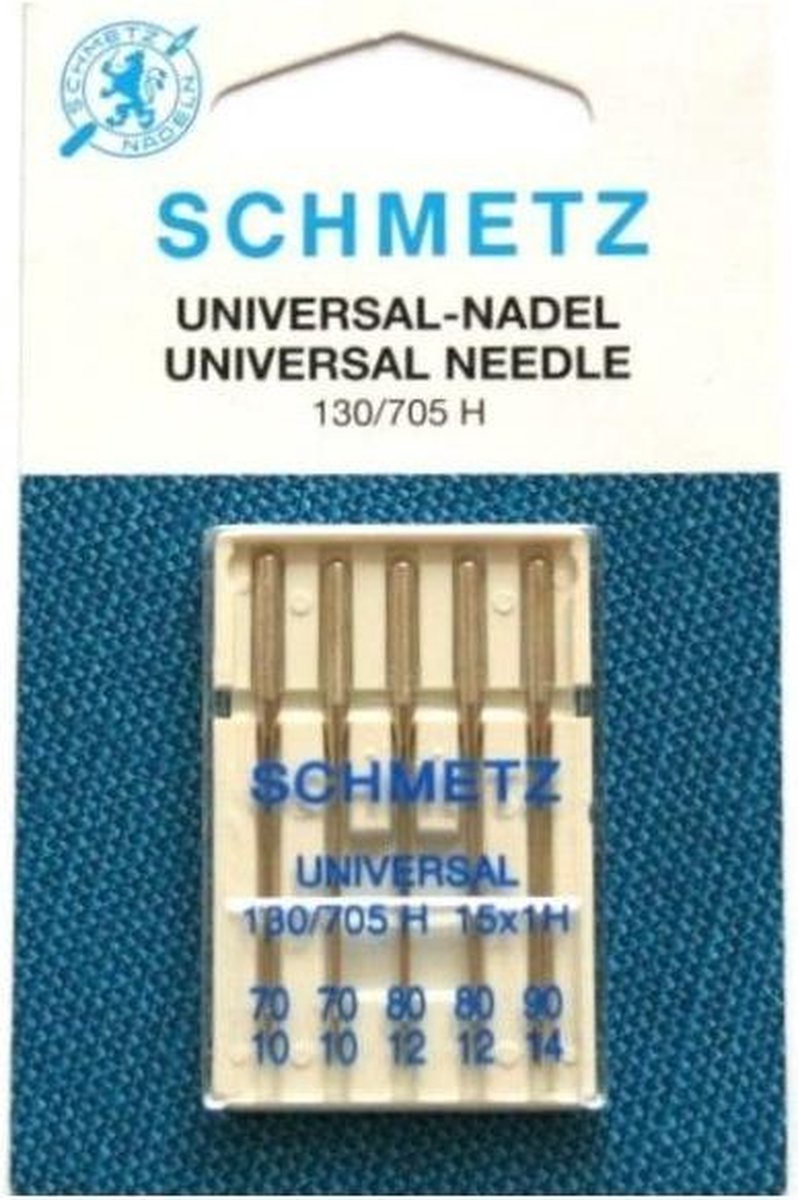 Schmetz machinenaalden assorti 70-90 (5 naalden) universeel, 4 kaarten ...