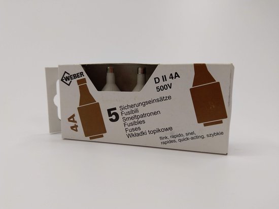 Weber D2-4A Zekering Wit - 500V | bol