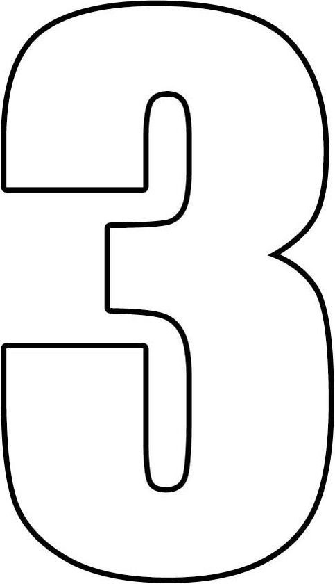 bol.com | Cijfer 3 Cijfersticker Dikgedrukt - Deursticker - Kliko ...