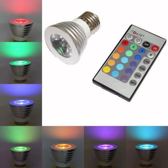 Brauch RGB 3 Watt LED Spot met Afstandsbediening | bol.com