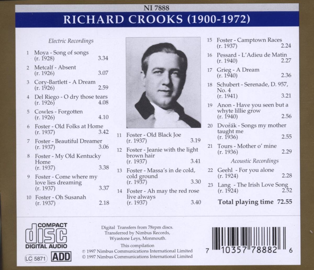 Crooks - Richard Crooks (CD), Crooks | Muziek | bol.com