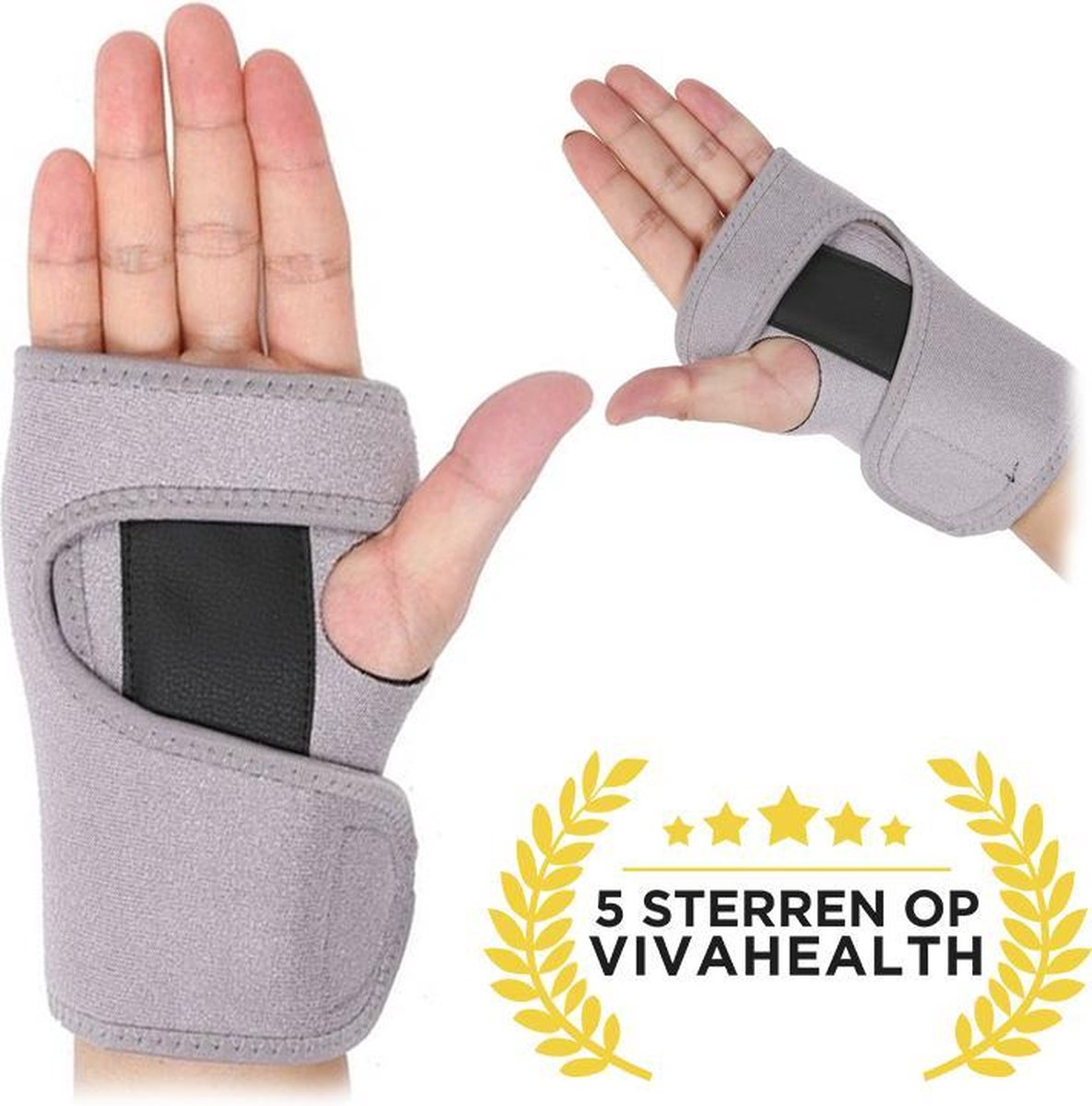 Universele Deluxe Carpaal Tunnel Syndroom Polsbrace Grijs (Rechts ...