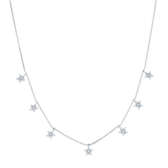 Ketting ster kristal - 925 zilver | bol.com