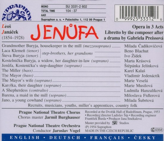 Jaroslav Vogel, Prague National Theatre Chorus And Orchestra - Janácek ...