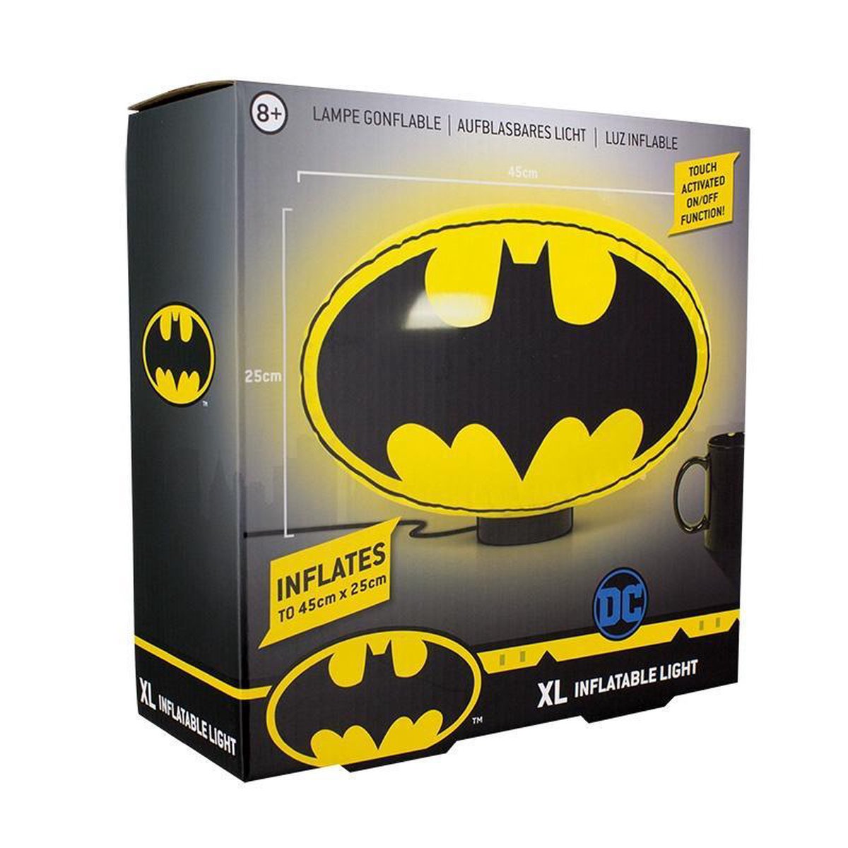 Paladone Opblaasbaar Licht Dc Comics Batman 45 Cm Geel | bol.com