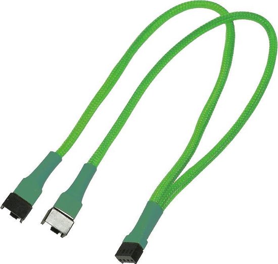 Kabel Nanoxia PWM Y-Kabel, 30 cm, neon-groen | bol.com