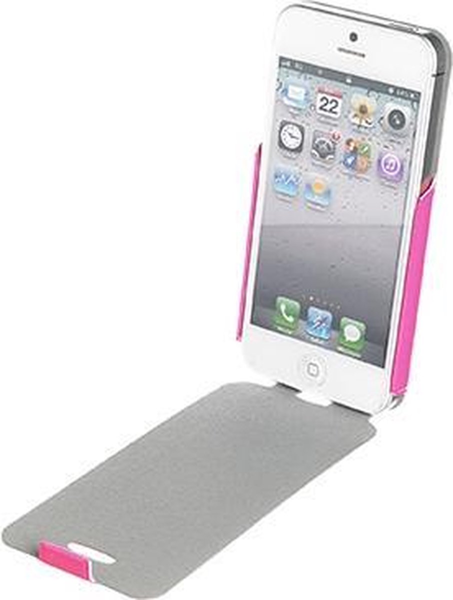 Muvit Fluosh iFlip Case Fuchsia voor Apple iPhone 5S / 5 | bol.com