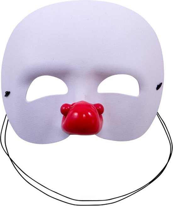 Carnival Toys Clownsmasker Rood/wit One-size | bol