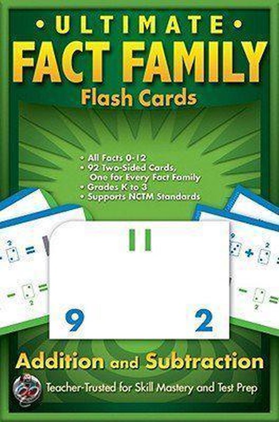 Ultimate Fact Family Flash Cards, Grades K - 3: Addition And ...