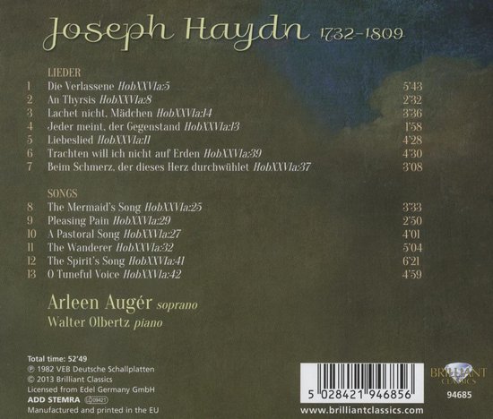 Haydn: Songs, Walter Olbertz | Muziek | bol