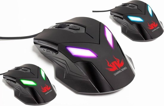 Sumvision Nemesis Zark Gaming muis - 7 LED kleuren - Game muis | bol