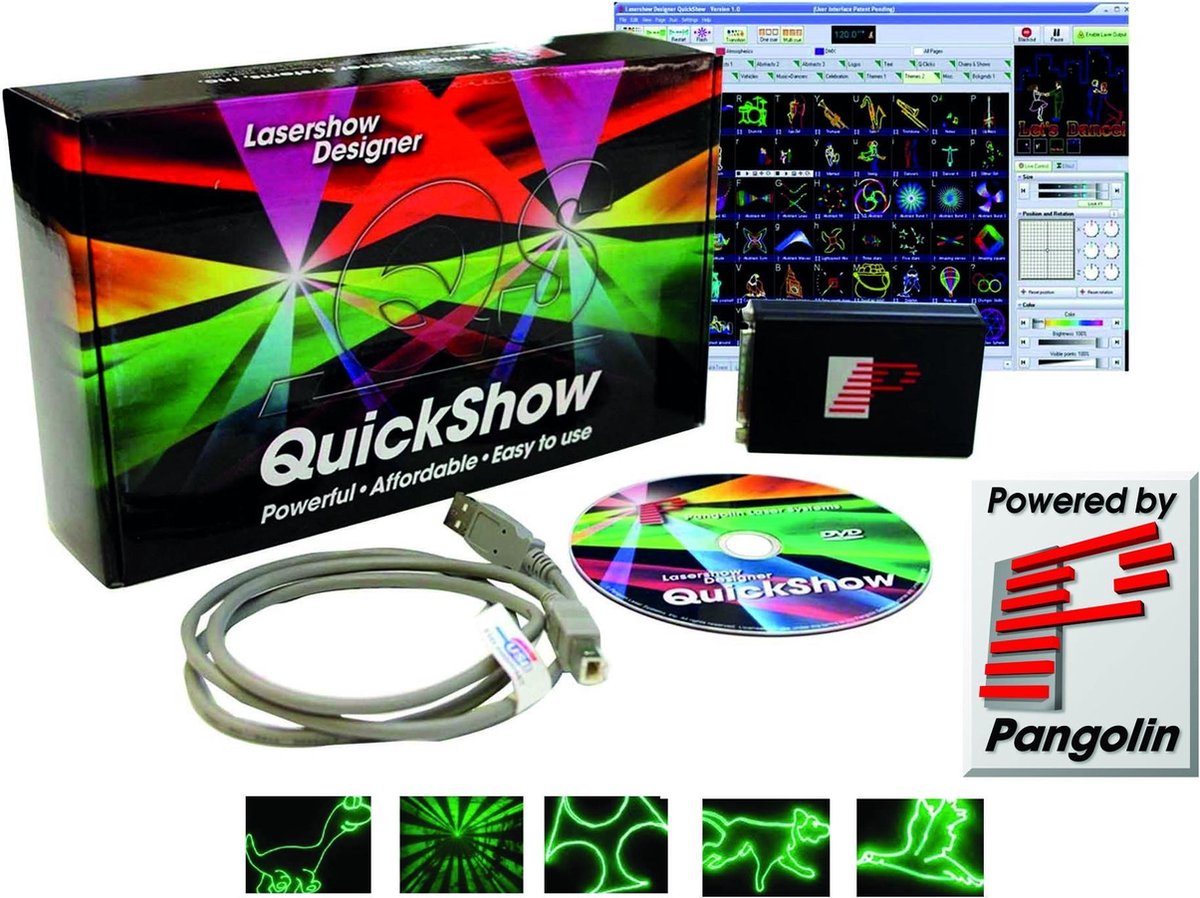 Pangolin quickshow laser software - ILDA sturing - lasershow | bol