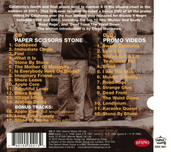 Paper Scissors Stone (CD + DVD), Catatonia | CD (album) | Muziek | bol.com
