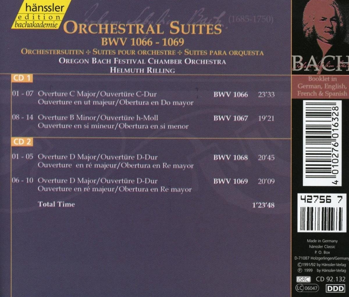 Oregon Bach Festival Chamber Orchestra, Helmuth Rilling - Bach ...