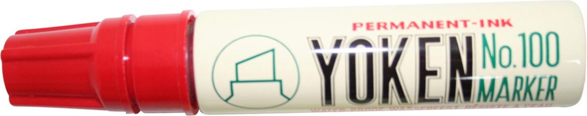 Yoken No. 100 Marker - Permanent marker - Extra dik - Rood | bol.com