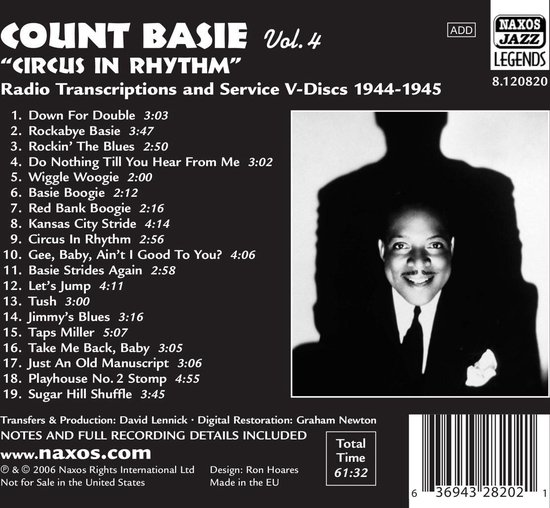 Count Basie - Volume 4 - Circus In Rhythm (CD), Count Basie | Muziek | bol