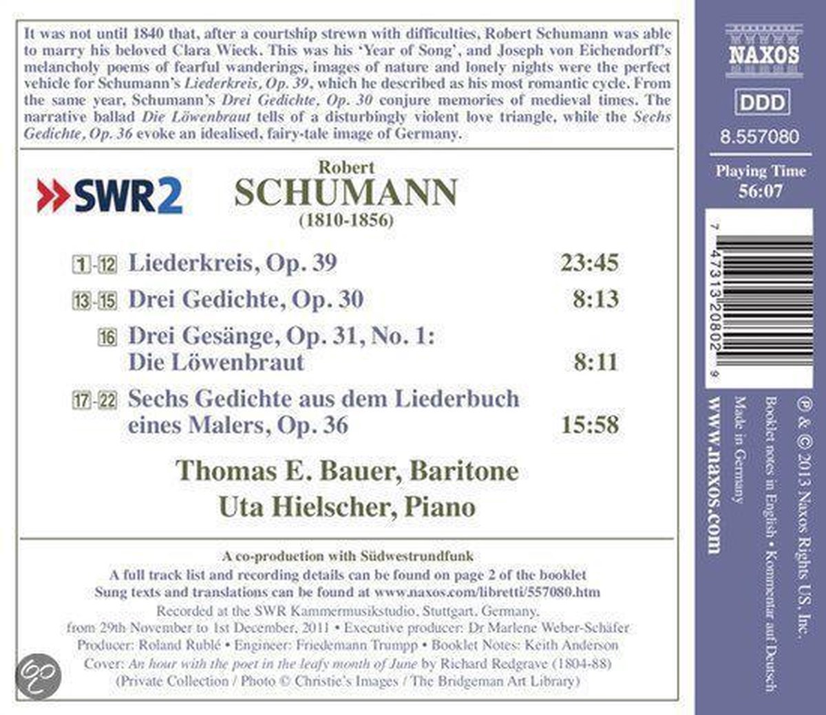 Schumann: Liederkreis Op.39, Uta Hielscher | CD (album) | Muziek | bol.com
