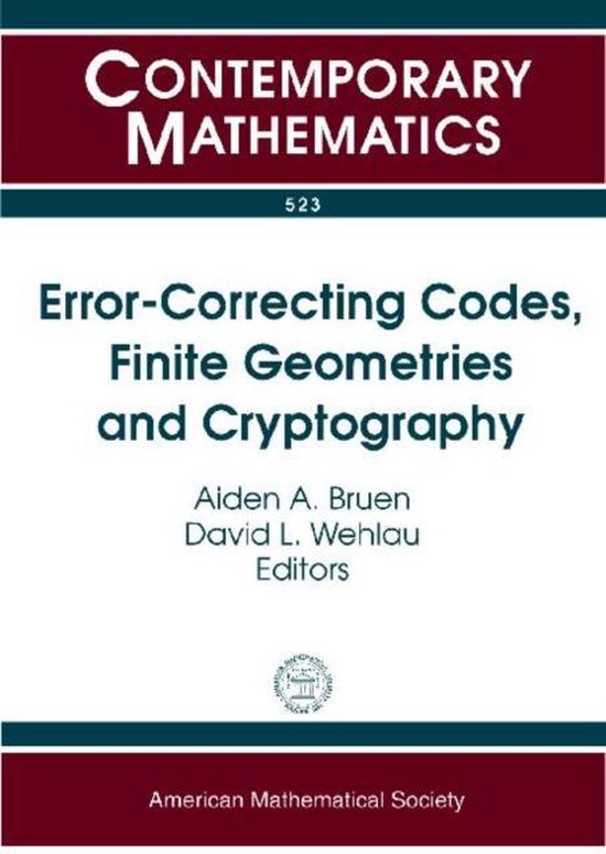 Error Correcting Codes Finite Geometries And Cryptography 9780821849569 Boeken