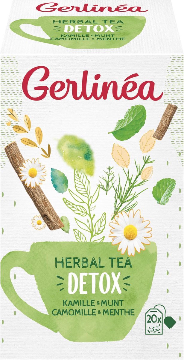Gerlinea Herbal Tea Detox - Kamille & Munt - 10 stuks | bol.com