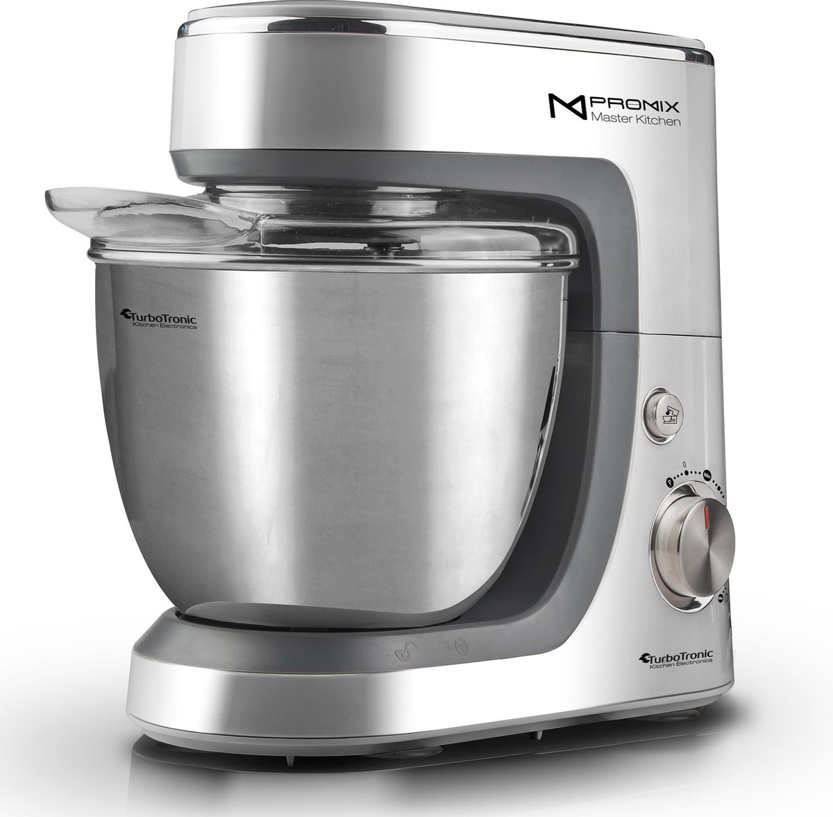TurboTronic TT-017 Keukenmachine - Mixer - 4.3 Liter - Zilver | bol.com