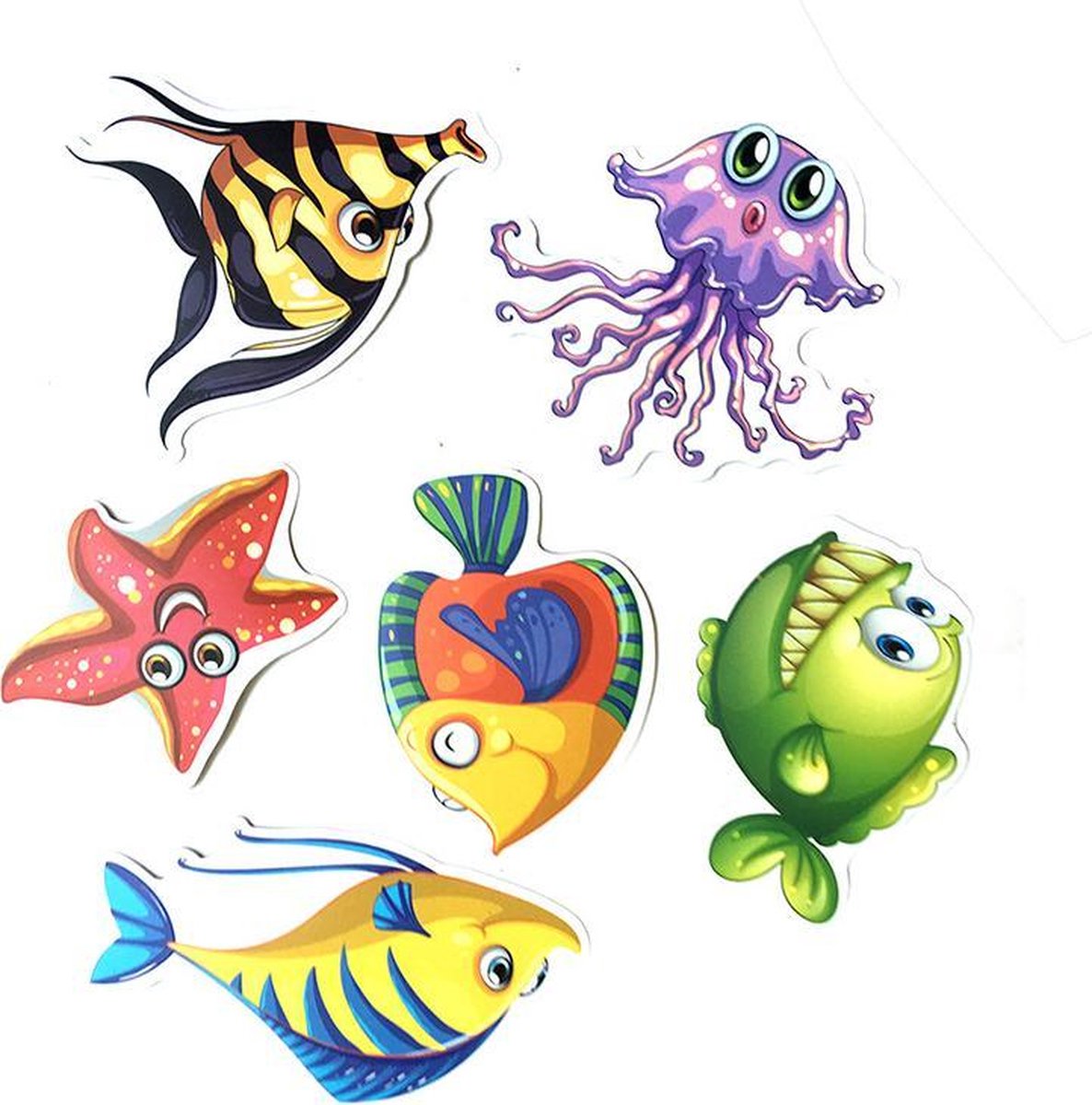 40 gave Oceaan Stickers - Sticker mix met vissen, haaien en zeedieren | bol.com