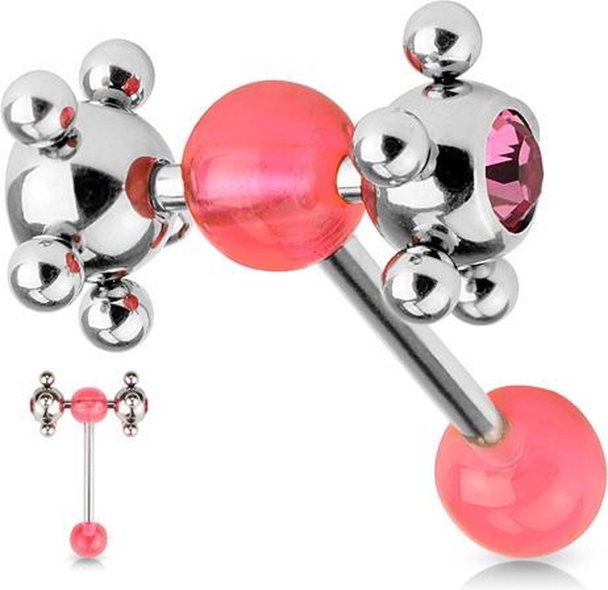 Tongpiercing xtreme roze | bol