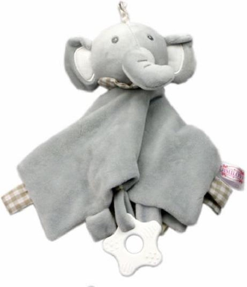 bol.com | Baby knuffel – Grijze olifant - baby doekje – slaapknuffeltje ...