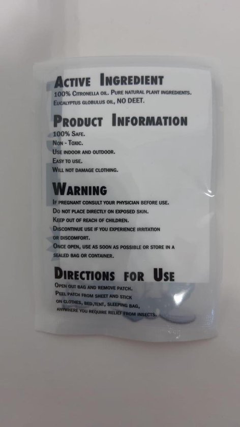 Anti muggen stickers - Muggen stickers - muggen verjager DEET vrij en ...