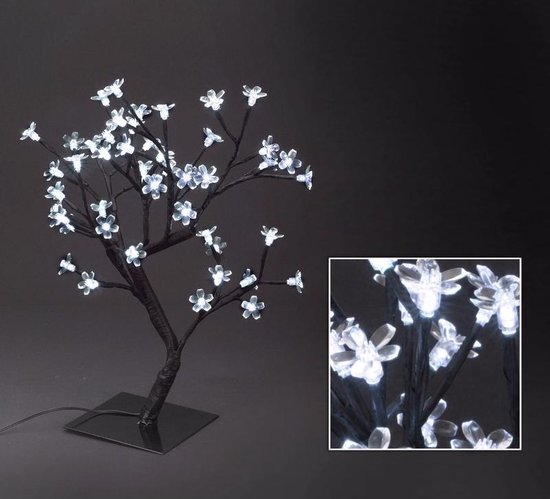 Zwart verlicht boompje met LED lampjes 45 cm - Kerstverlichting | bol