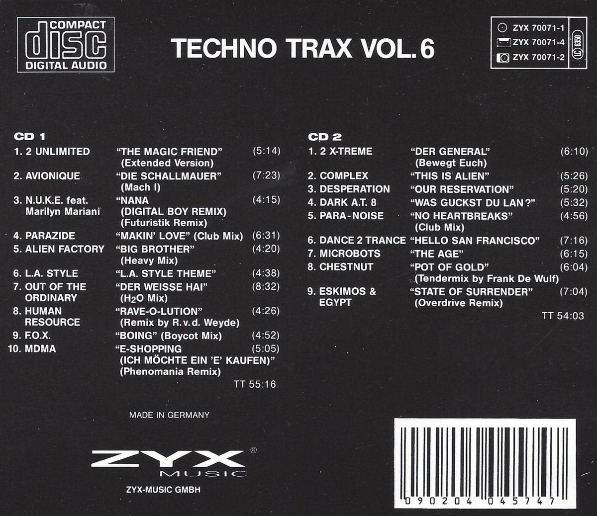 Techno Trax, Vol. 6, Dance 2 Trance | CD (album) | Muziek | bol.com