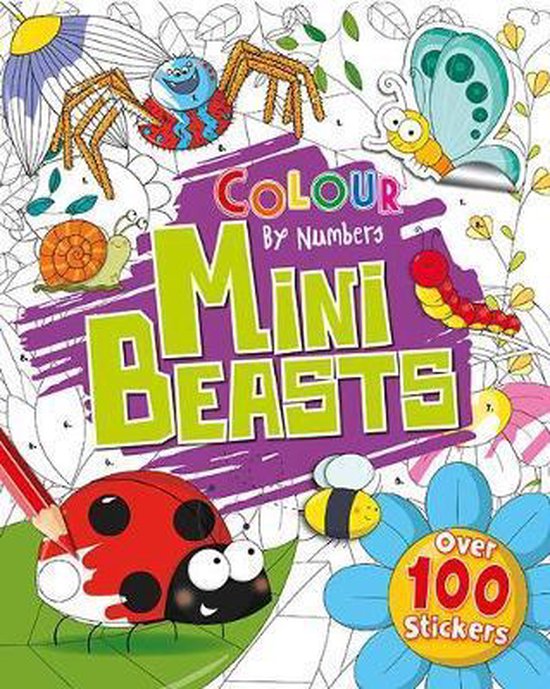 Colour-by-number Minibeasts | 9781786707376 | Boeken | bol.com