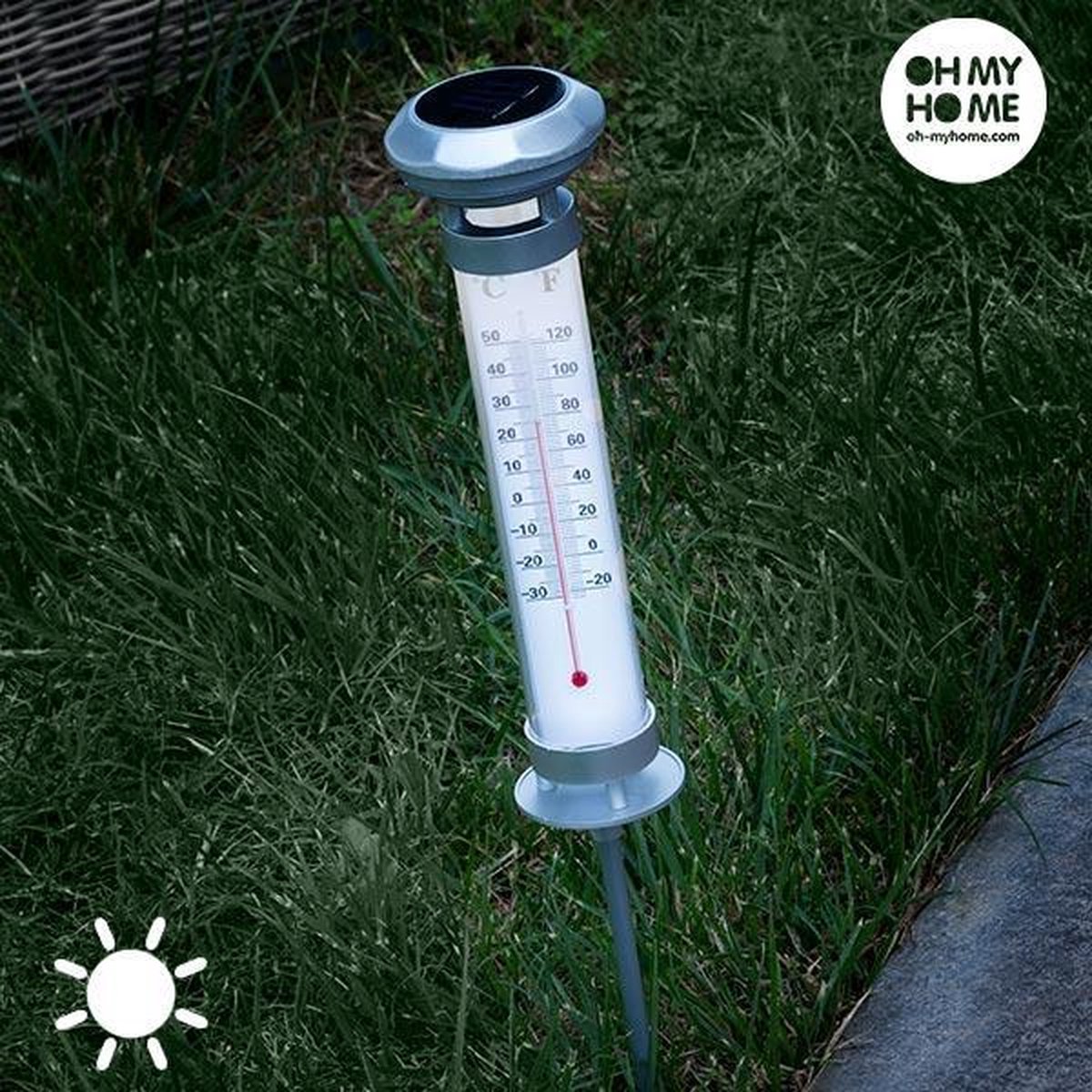 Oh My Home Solar Thermometer Lamp | bol.com