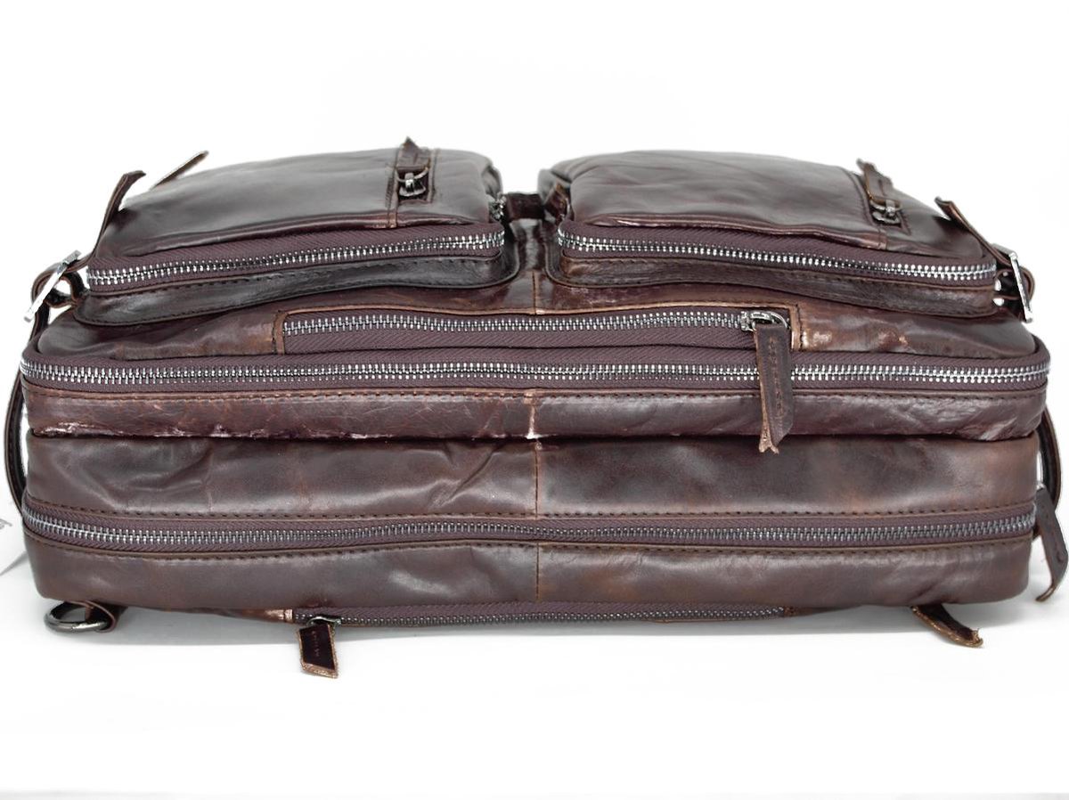 Multifunctionele leren laptoptas - Aktetas - Rugzak - Rugtas - Reistas ...