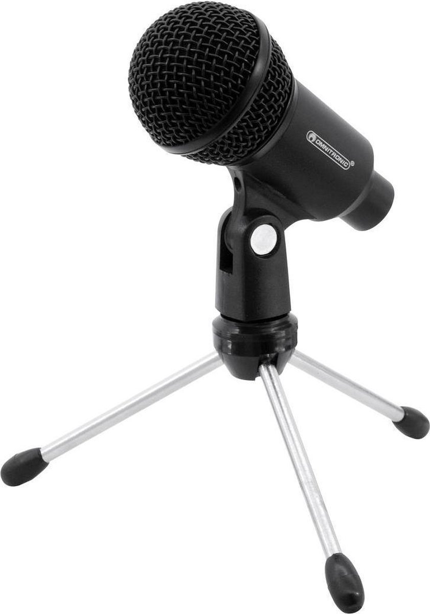 Omnitronic Microfoon Standaard tafel - Zwart - microfoonstatief ...