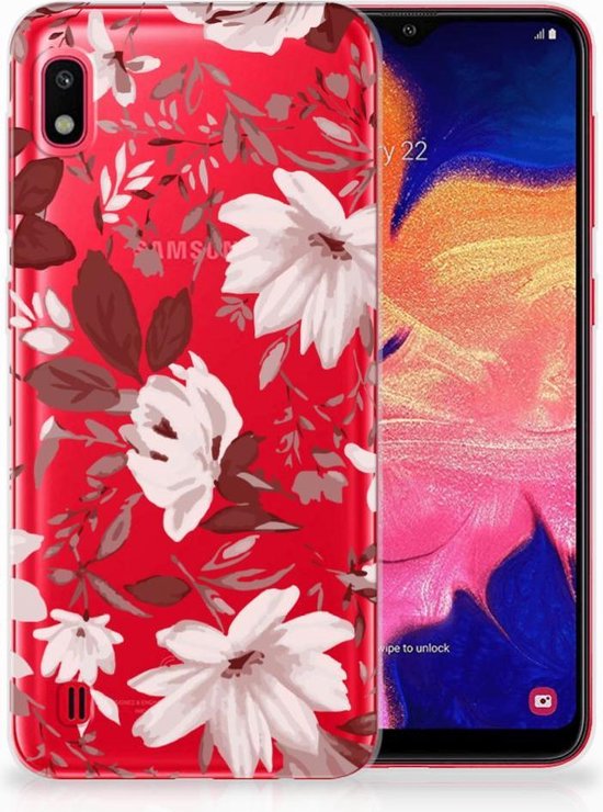Samsung Galaxy A10 TPU Siliconen Hoesje Watercolor Flowers | bol.com