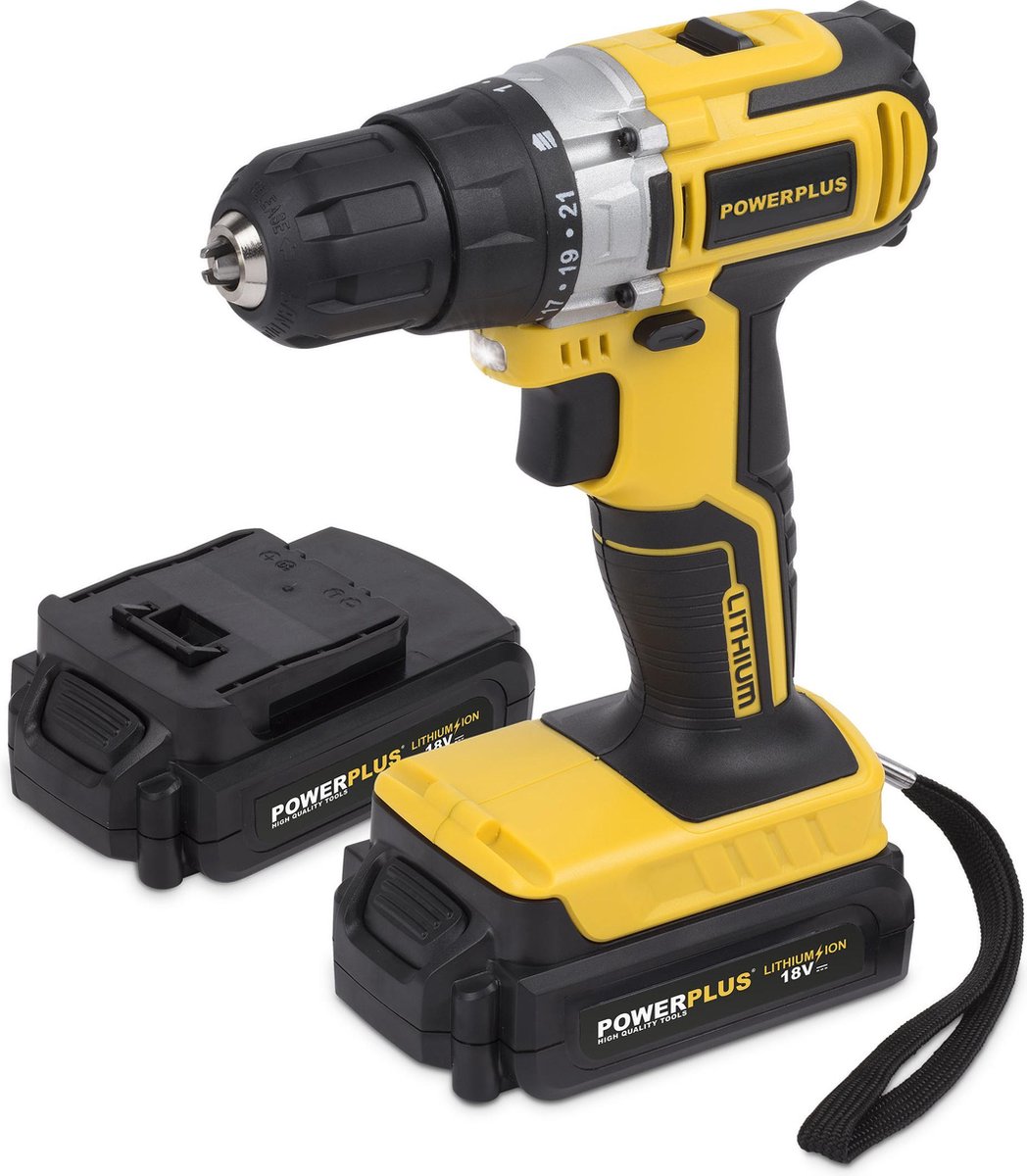 Powerplus POWX0047LI Accuboormachine - 18 V - Incl. 2 Li-ion accu’s ...
