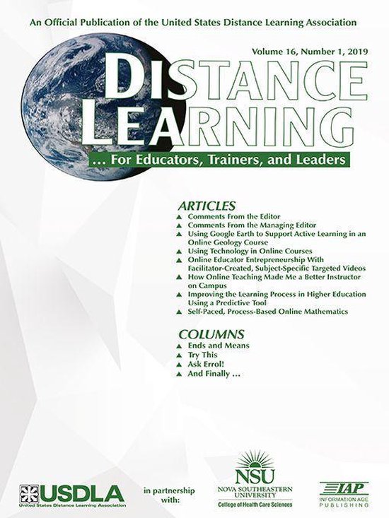 Distance Learning Journal 1 - Distance Learning (ebook) | 9781641137874 ...