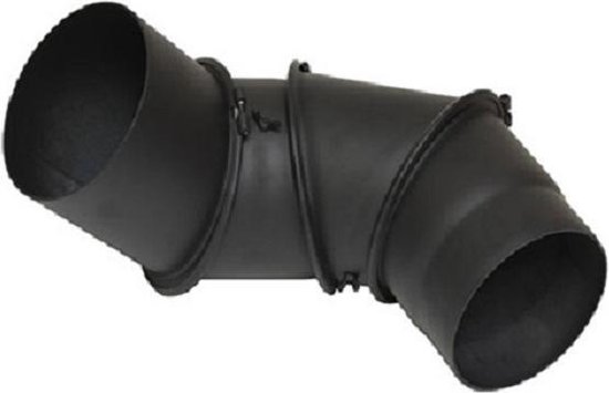 Bocht 90° UNI Ø160 2mm zwart verstelbaar | bol.com