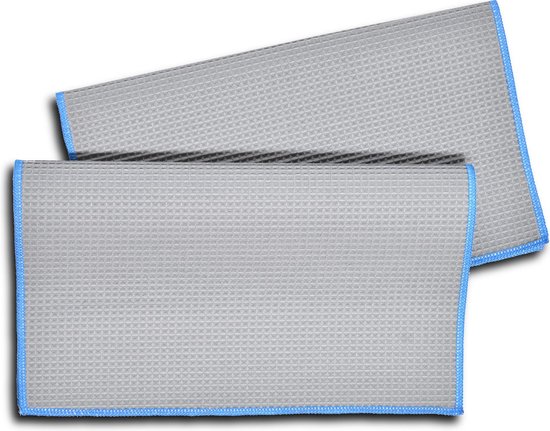 Eden® – Inox / glas en RVS doek 38 x 32 cm, 2 stuks | bol.com