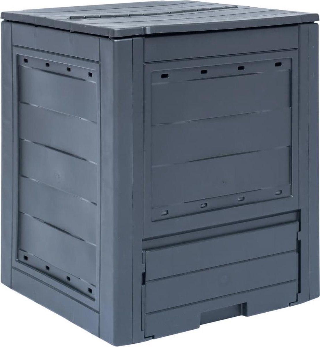 Compostbak - Kunststof - Grijs - 60 x 60 x 73 cm | bol.com