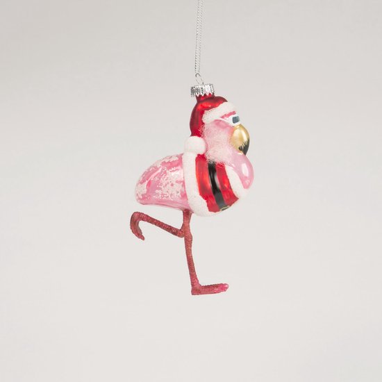 Kerstbal flamingo santa bauble | bol.com