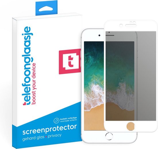Telefoonglaasje Privacy Screenprotector - voor iPhone 7 Plus - Privacy ...