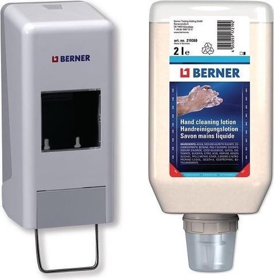 Berner Handdispenser + Handreiniger Lotion 2 liter | bol.com