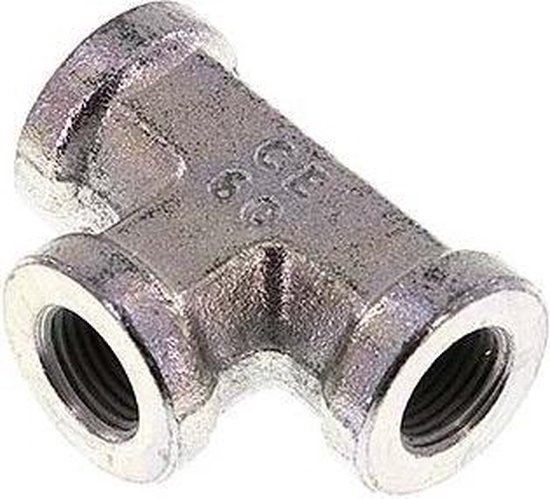 G 3/4'' Verzinkt Stalen T-stuk 200 Bar - Hydrauliek - FL3T-F-EZ-034G | bol