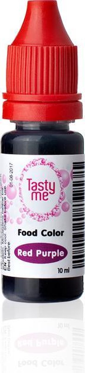 Kleurstof voeding Rood Paars 10 ml. Eetbare Kleurstof. Tasty Me. | bol.com