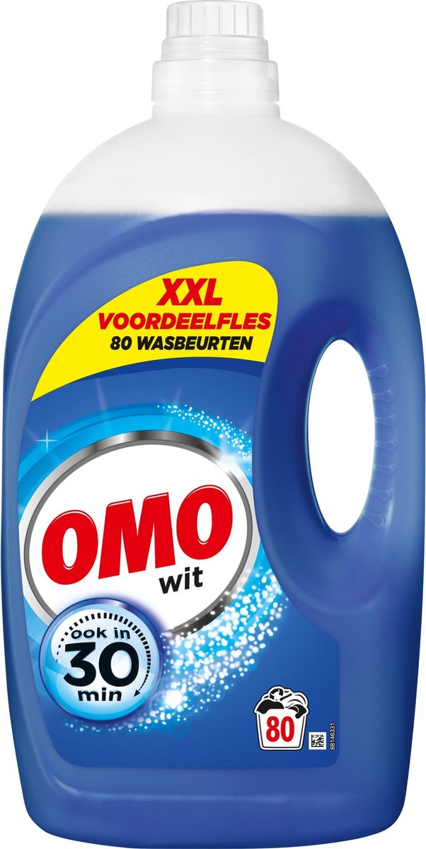 Omo Wit XXL Vloeibaar Wasmiddel - 80 wasbeurten - Voordeelfles | bol.