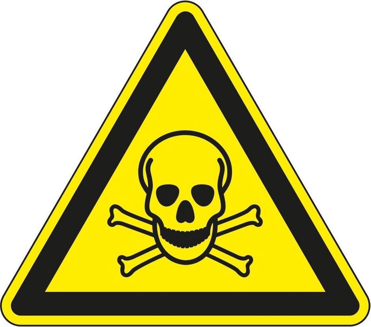 Waarschuwingssticker giftige stoffen - ISO 7010 - W016 200 mm | bol.com